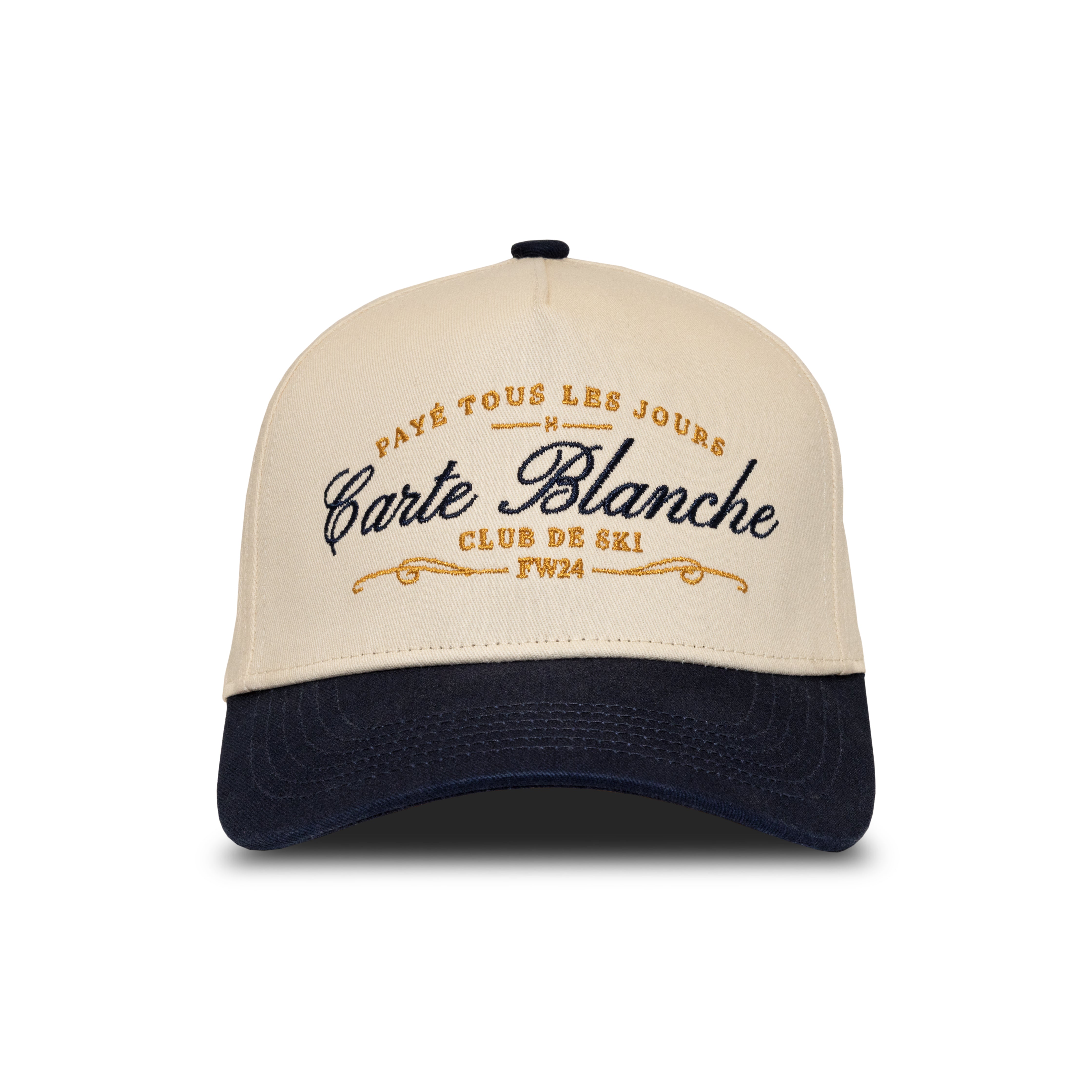 The Payé Tous Les Jours Snapback // Navy & Créme – Carte Blanche